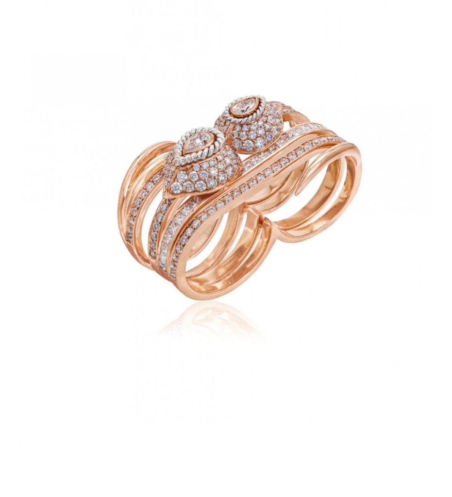 Insignia feather wrap ring, Diamond – Mirari